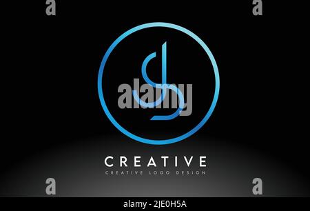 Neon Blue MC Letters Logo Design Slim. Simple and Creative Clean Letter ...