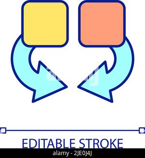Merge Arrow Vector Icon for Combination, Integration, Unification ...