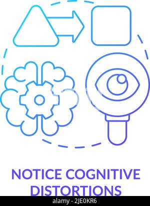 cognitive distortions line icon, outline symbol, vector illustration ...