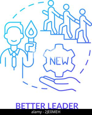 Change leadership blue gradient concept icon Stock Vector Image & Art ...