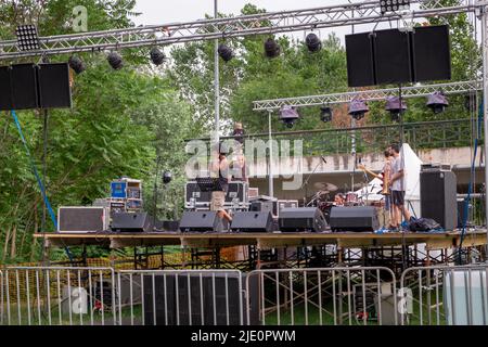 Music band doing the last rehearsal before the consert Stock Photo - Alamy