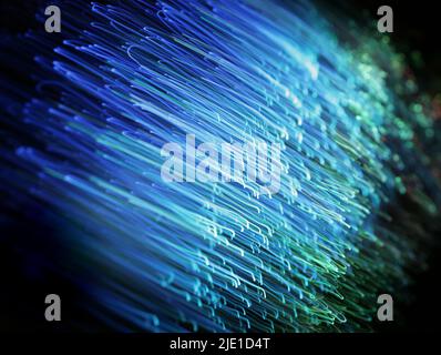 Digital illustration of colorful light beams with abstract shapes Stock ...