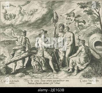 Mercury gives the Golden Apple to Paris, Jacques Belly, After Agostino ...