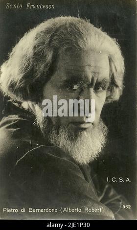 Portrait of Alfredo Robert in Santo Francesco - Italian silent movie ...