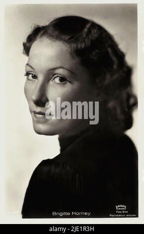 Portrait of Brigitte Horney - German Third Reich movie star Stock Photo ...