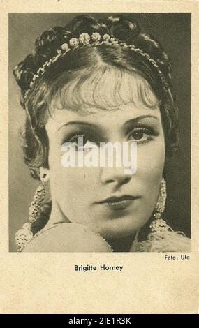 Portrait of Brigitte Horney - German Third Reich movie star Stock Photo ...