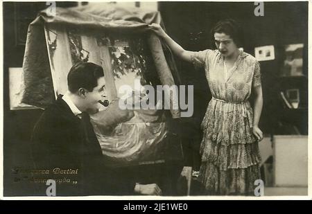 Portrait of Angelo Ferrari 001 - Italian silent cinema era actor Stock ...