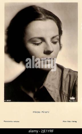 Portrait of Hilde Krahl - German Third Reich movie star Stock Photo - Alamy