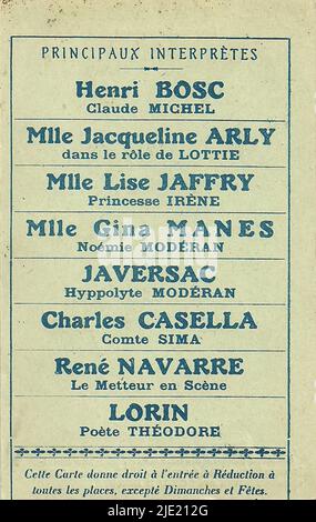 Portrait of Le 7 de trèfle - French silent cinema era Stock Photo - Alamy