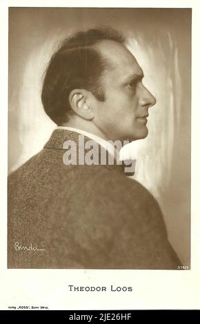 Portrait of Theodor Loos - German weimar era cinema (1918 - 1935 Stock ...
