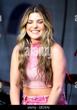 Tenille Arts performs on "FOX & Friends" at Fox News Channel Studios on ...