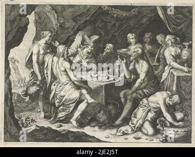 Feast of Acheloüs, c. 1636 - 1670 print The river god Acheloüs explains ...