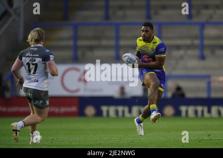 Warrington Wolves' Thomas Mikaele during the Betfred Super League match ...
