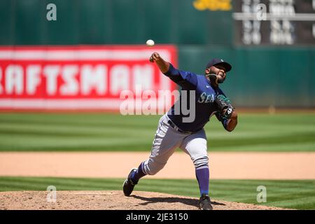Seattle Mariners' Diego Castillo during a baseball game against the ...