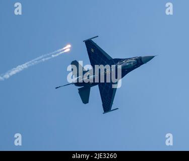U.S. Air Force Capt. Aimee “Rebel” Fiedler, F-16 Demonstration Team ...