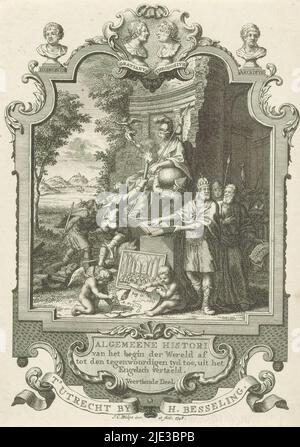 Cartouche with allegory at the end of the Roman Empire, Jan Caspar ...