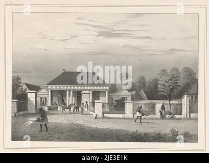 Houses of Europeans on Batavia, Paulus Lauters, After Charles William ...