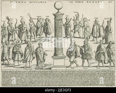 Milliarium Aureum on the Forum Romanum at Rome, Columna Miliaria in ...