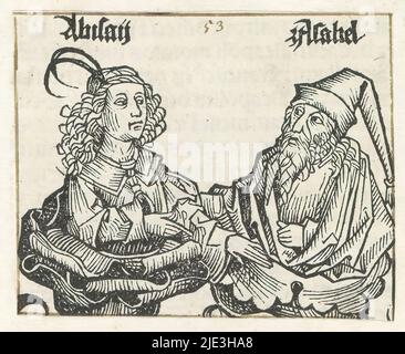 Abisai and Asael, Abisaij / Asahel (title on object), Liber Chronicarum ...