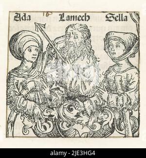 Lamech with his two women, Michel Wolgemut (workshop of), 1493 print A ...