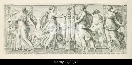 Relief with dancing women in draped robes and a bacchante; Borghese ...