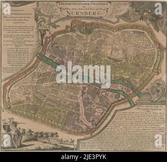 Map of Nuremberg, BFAG monogrammist, 1707 - 1757 print Map of Nuremberg ...