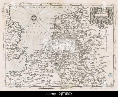 Map of the seventeen provinces, c. 1640 - c. 1650 print At the top right of the title cartouche ...