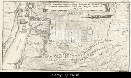 Map of the battle at Ekeren, 1703, Anonymous, 1703 print Map of the ...