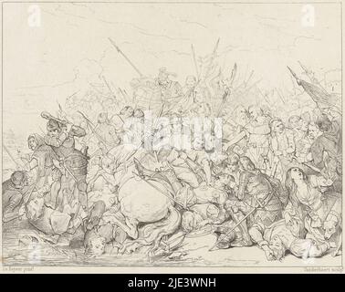 The Battle of the Golden Spurs on 11 July 1302. Museum: Groeningeabdij ...