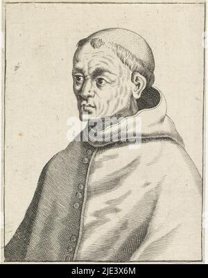 . Portrait of the French Cardinal Pierre de Bérulle. Cardinal weapon ...