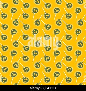 Halloween candy seamless sculls pattern for fabrics and textiles and ...