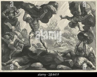 Defeat of the Titans, Philip van Gunst, After Giulio Romano, 1685 ...