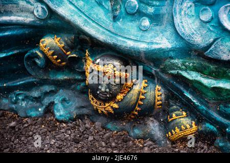 Carved sculpture art animal of himmapan and creatures mythical legend ...