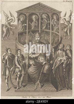 King Charles III seated in St Edward's Chair, also known as the ...