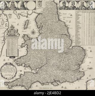 Map of England and Wales, Wenceslaus Hollar, After Christopher Saxton ...