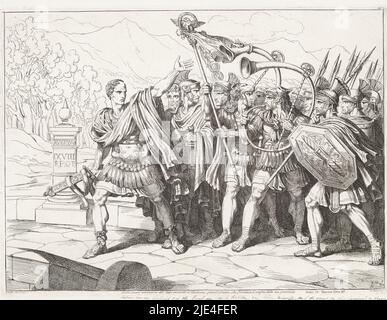Julius Caesar and his army cross the Rubicon, Bartolomeo Pinelli, 1819 ...
