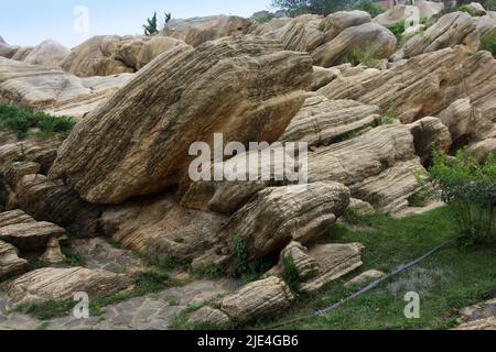 Jin Shiyuan dalian bronze park stone mountain rockery Stock Photo - Alamy