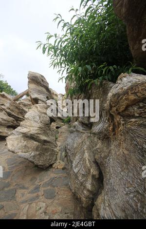 Jin Shiyuan dalian bronze park stone mountain rockery Stock Photo - Alamy