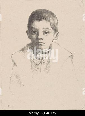 Portrait of an unknown boy from Schoorl, Frederika Henriëtte Broeksmit ...
