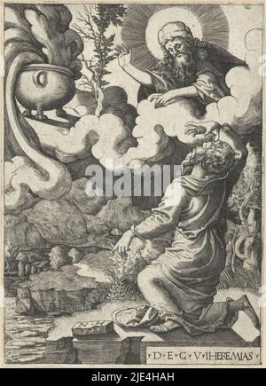 God appears to Jeremiah, Nicolaas Hogenberg, 1525 print Jeremiah ...