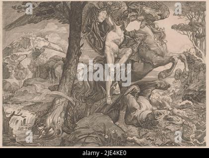 Perseus and the sea monster, Johannes Josephus Aarts, 1881 - 1934 print ...