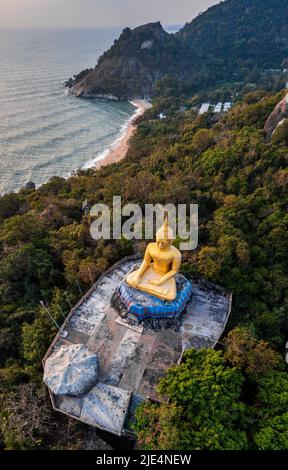 Big Buddha over the Khao Tao reservoir in Hua Hin, in Prachuap Khiri ...