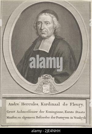 Portrait of Cardinal André-Hercule de Fleury, Jan Caspar Philips, After ...