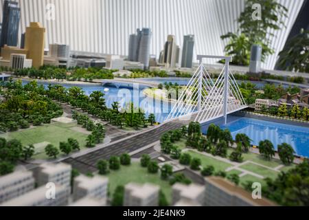 Zhejiang ningbo city sand table exhibition display Stock Photo - Alamy