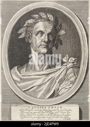 Julius Caesar portrait, Andries Vaillant, after Titian, engraving ...