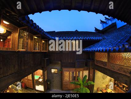 In zhejiang province hangzhou fuyang guzhen town longmen Stock Photo ...