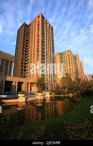 Zhejiang ningbo yinzhou district houses roads cities Stock Photo - Alamy