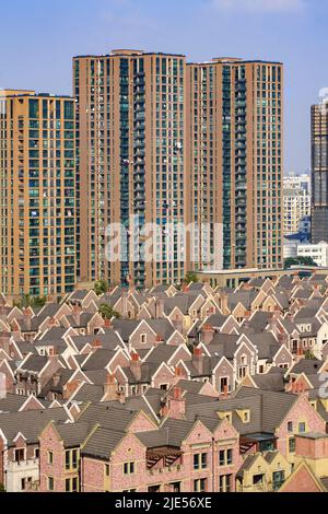 Zhejiang ningbo yinzhou district residential dense roads Stock Photo ...