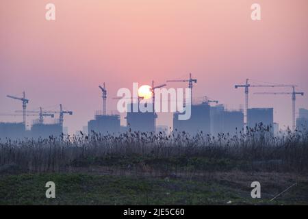 Zhejiang ningbo yinzhou district tall building city Stock Photo - Alamy