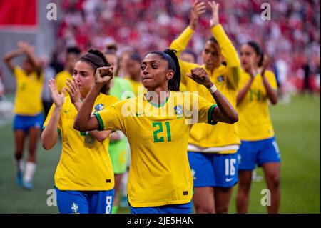 June 24, 2022: Kerolin of Brazil during Denmark Women v Brazil Women ...